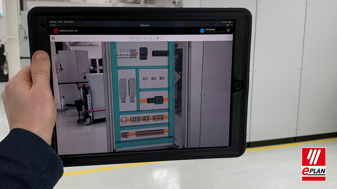 Augmented Reality for 3D control cabinets: The EPLAN eVIEW add-on